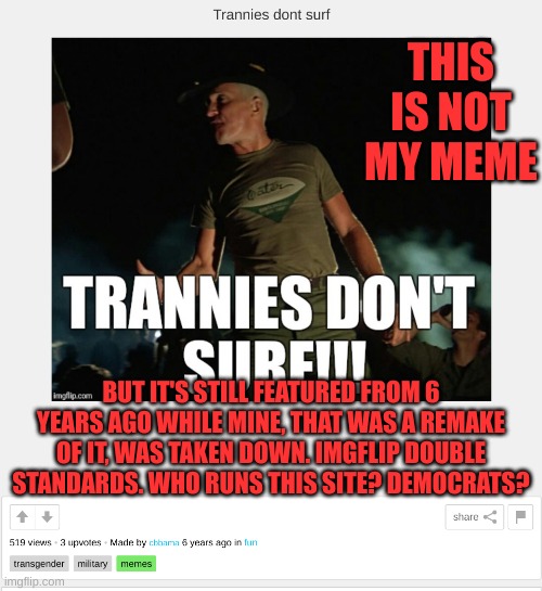 I knew it would happen. They have Double Standards. - Imgflip