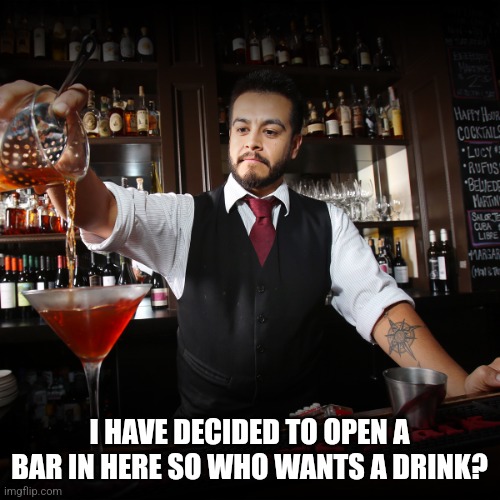 Pouring Bartender - Imgflip