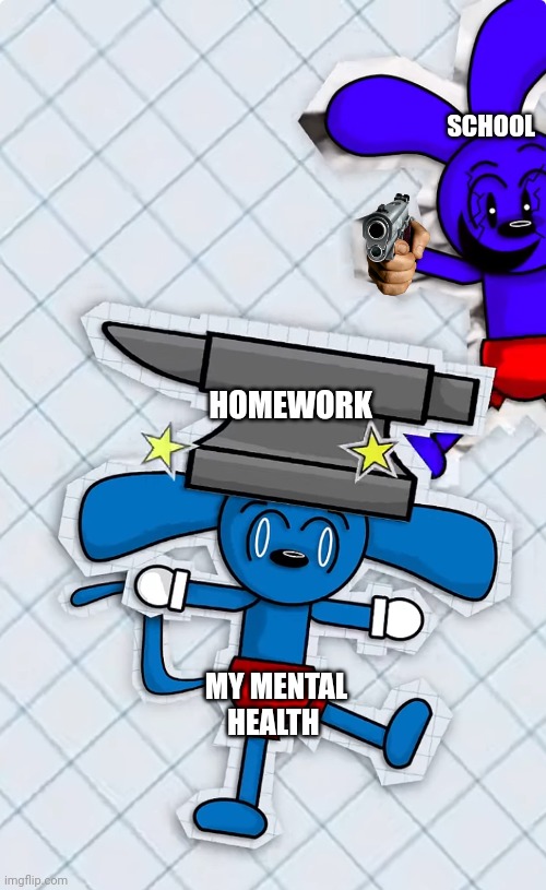 Clone Riggy Drops an Anvil on Riggy’s Head - Imgflip