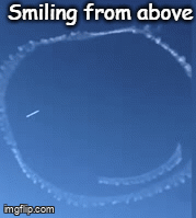 Smiley in the sky flying aviation cloud sky writing - Imgflip