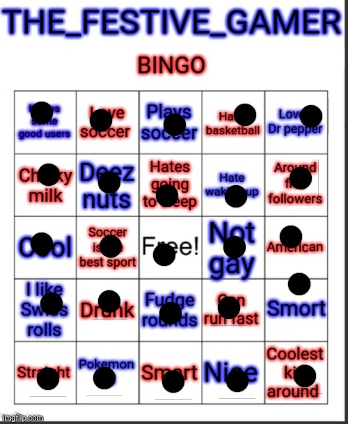 THE_FESTIVE_GAMER BINGO - Imgflip