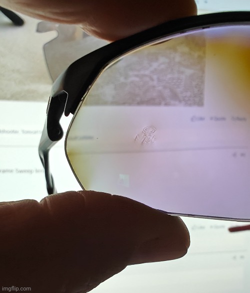 Stamped in lettering and logo in field of vision new Oakley ...