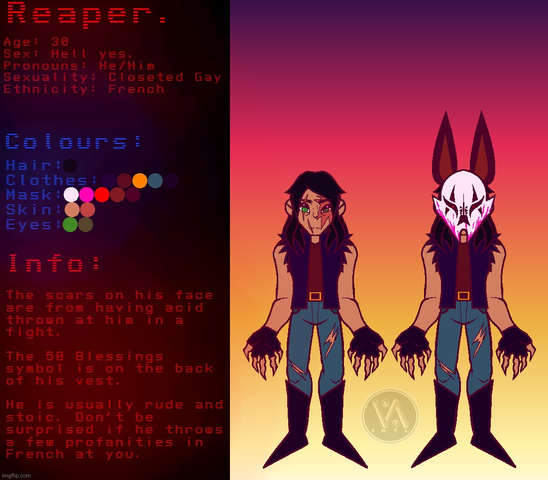 made a hotline miami oc !! :D - Imgflip
