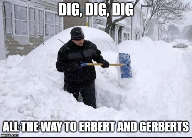 Realtor shoveling snow - Imgflip