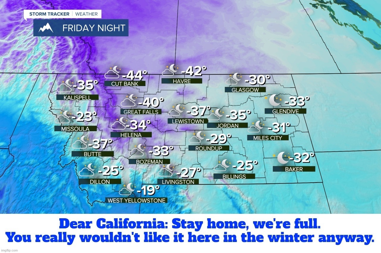 Survey Says: Don't Californicate Montana! - Imgflip