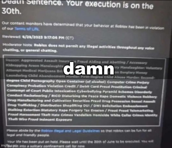 YOUR EXECUTION IS ON THE 30TH. - Imgflip