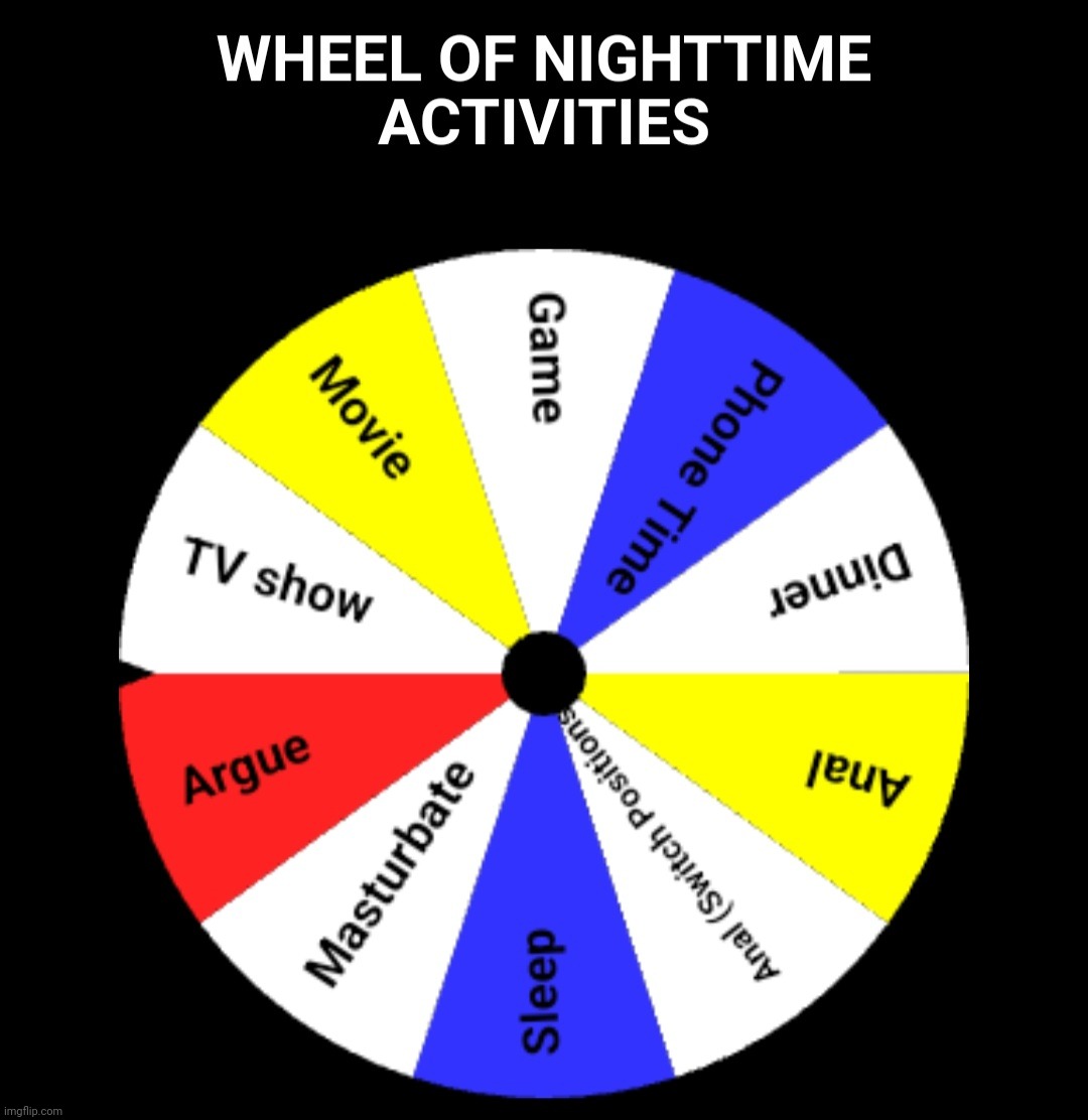 Wheel of Nighttime Activities - Imgflip