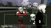 Gaster, Sans, and Papyrus beating the shit out of you - Imgflip