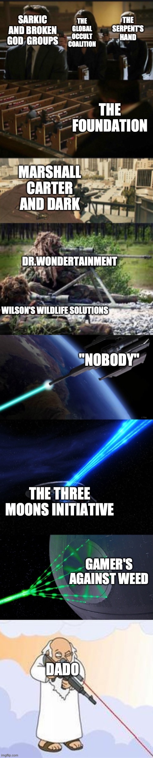 Assassination chain with too many assassins - Imgflip