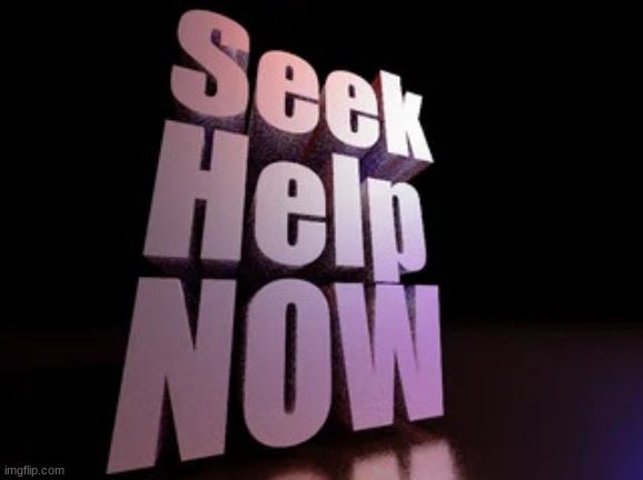 seek help NOW - Imgflip