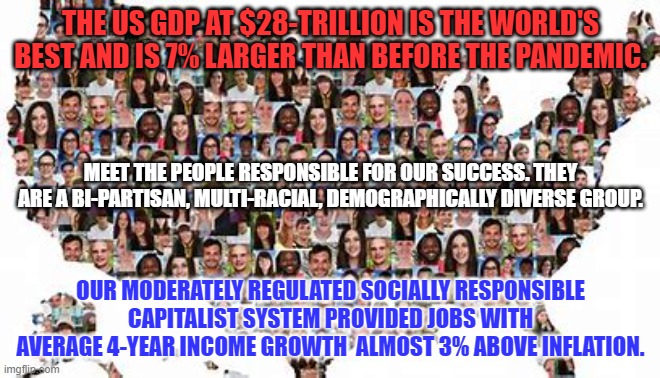 You took on COVID-19, shortages, inflation, etc, emerging stronger.. Congratulations America ...