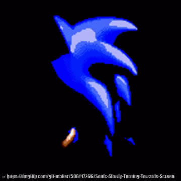 Sonic Slowly Turning Towards Screen (link in comments) - Imgflip