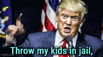 Image tagged in gifs,trump,greedy,failure,children - Imgflip