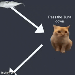 Pass the tuna down - Imgflip
