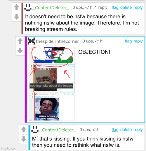 Bro thinks kissing is nsfw - Imgflip