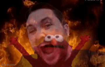 "Wilmo fire" the merger of elmo rise and psychotic Wil Wheaton meme to ...