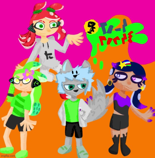My fan made idol group! Fishfight! (OC) : r/splatoon