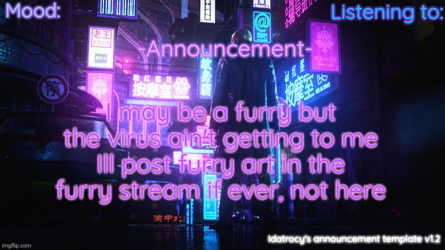 Idatrocy's announcement template v 1.2 - Imgflip