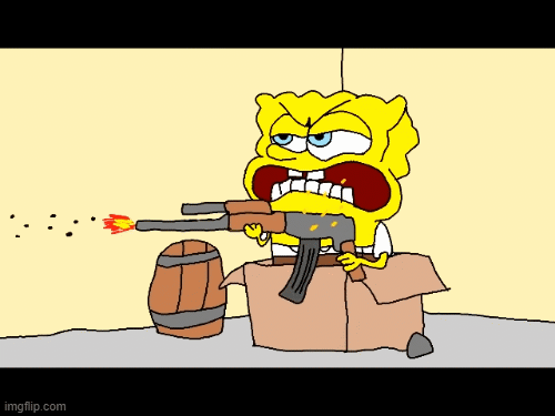 spongebob shooting - Imgflip