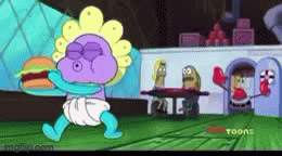 Mr krabs body slams a baby - Imgflip