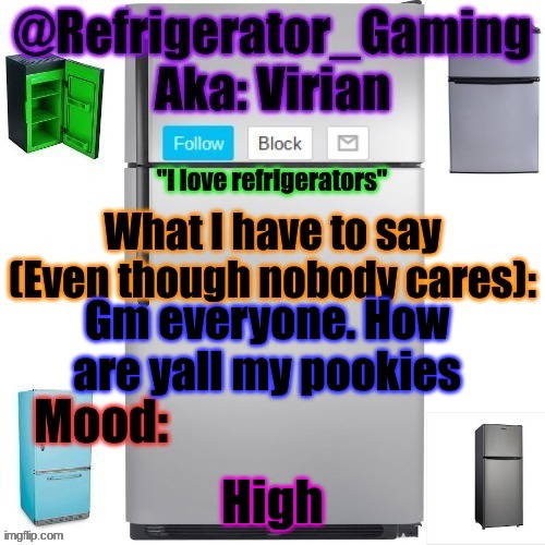 Refrigerator announcement template - Imgflip