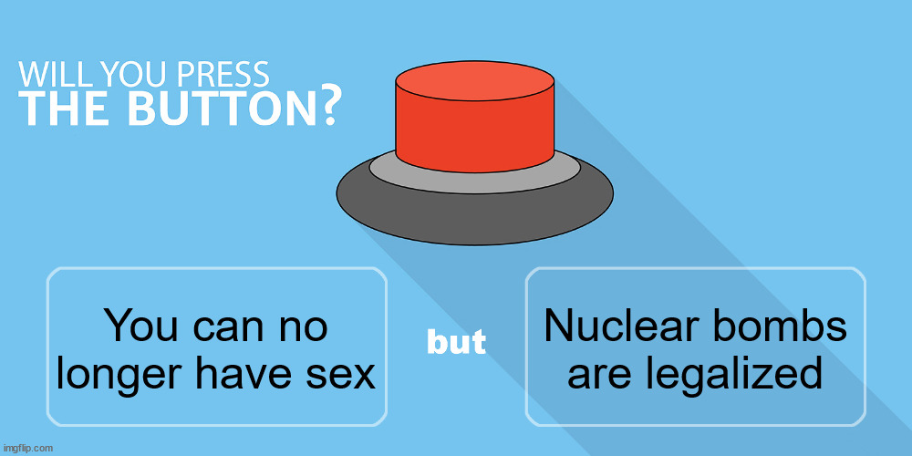 Would you press the button? - Imgflip