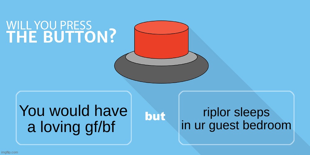 Would you press the button? - Imgflip