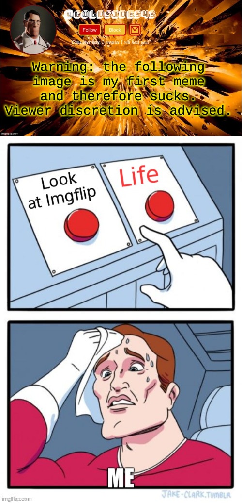 Image tagged in gold's announcement template - Imgflip