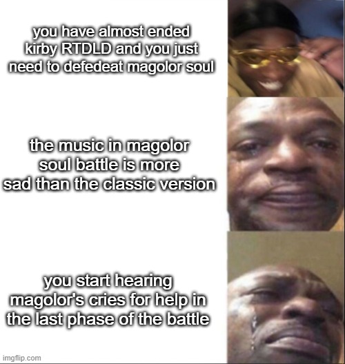 Black Guy Happy then Crying - Imgflip