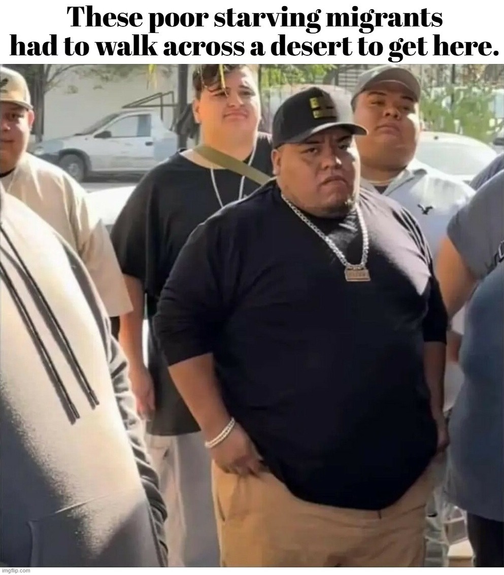 Don't you feel sorry for these starving migrants? - Imgflip