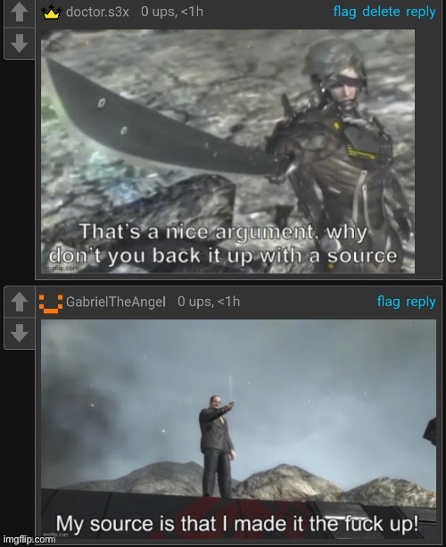 Image tagged in my source is i made it up comment edition - Imgflip