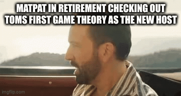 Matpat in retirement looking at the new Hosts first video - Imgflip