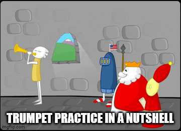 Trumpet Practice in a Nutshell - Imgflip