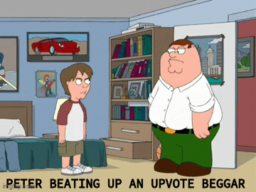 Peter beating up an upvote beggar - Imgflip