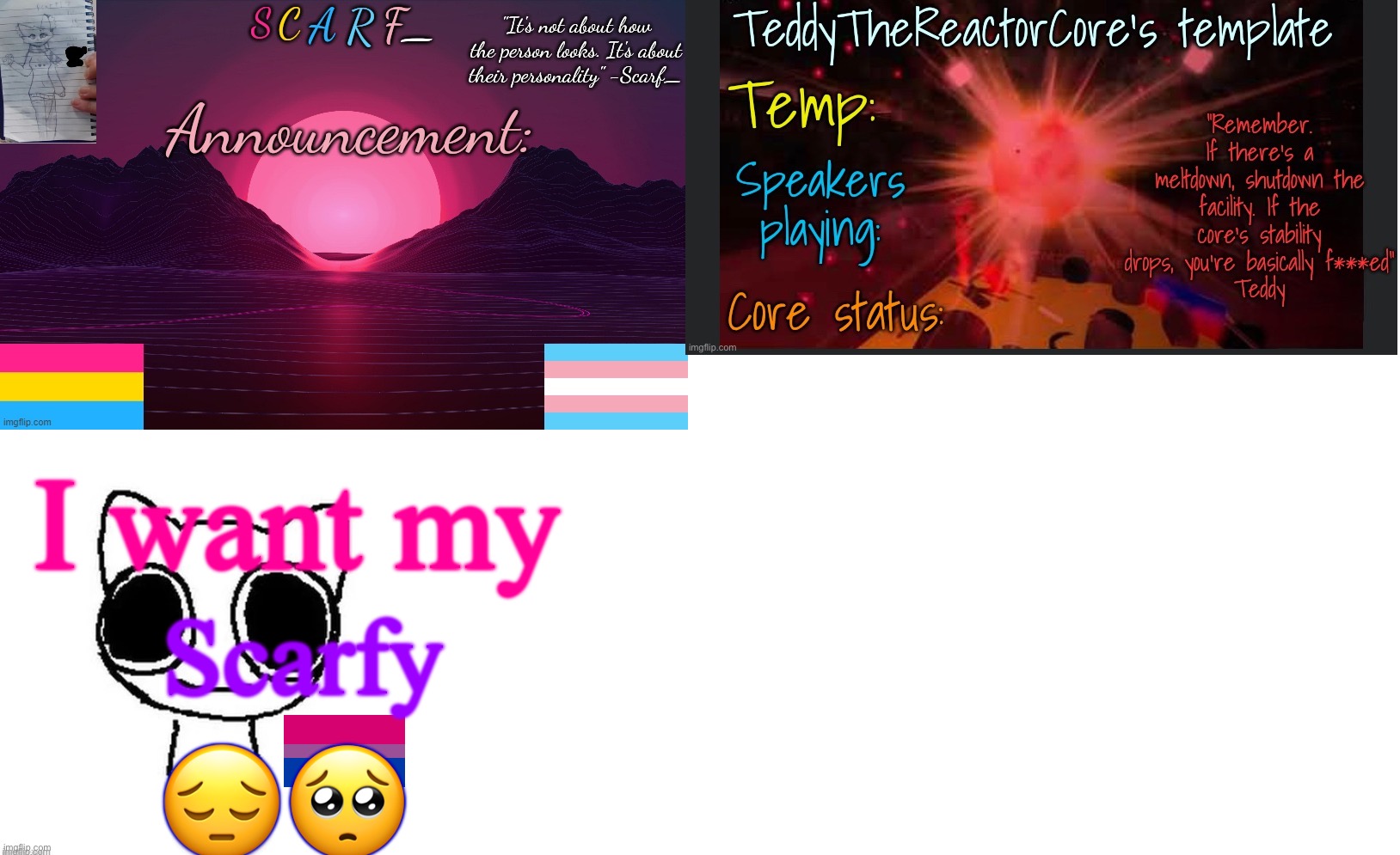 The Autistic Trio Shared Annoucment template - Imgflip