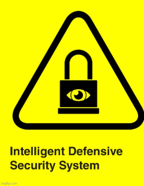 SCP Warning Intelligent Defensive Security System Label - Imgflip