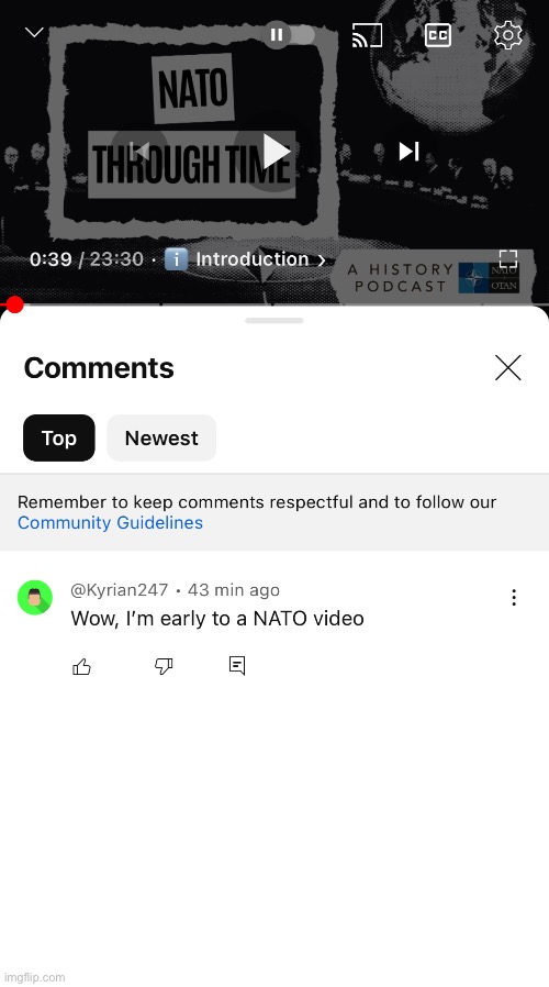 First to a video made by NATO - Imgflip