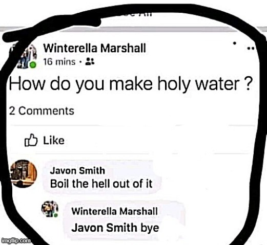 Holy water - Imgflip