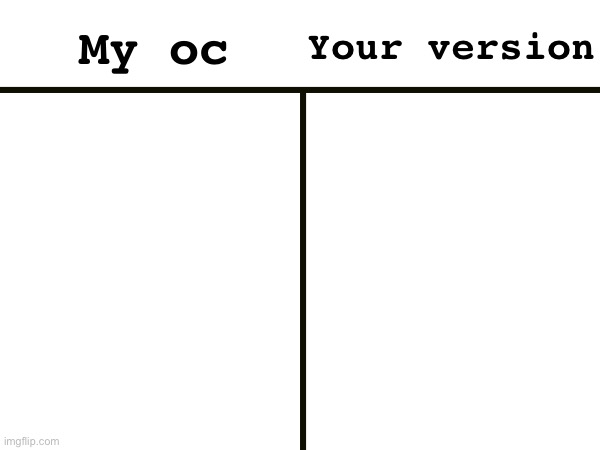 Your version of my oc Blank Template - Imgflip