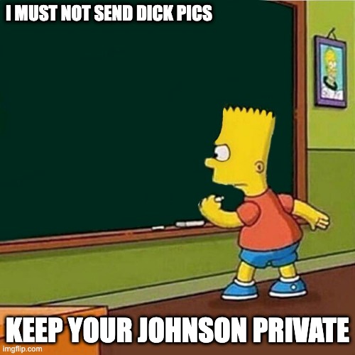 Bart Simpson writing on chalkboard - Imgflip