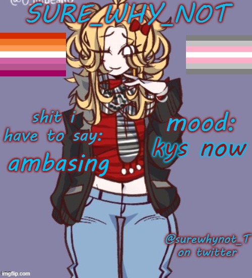 sure_why_not announcement template - Imgflip