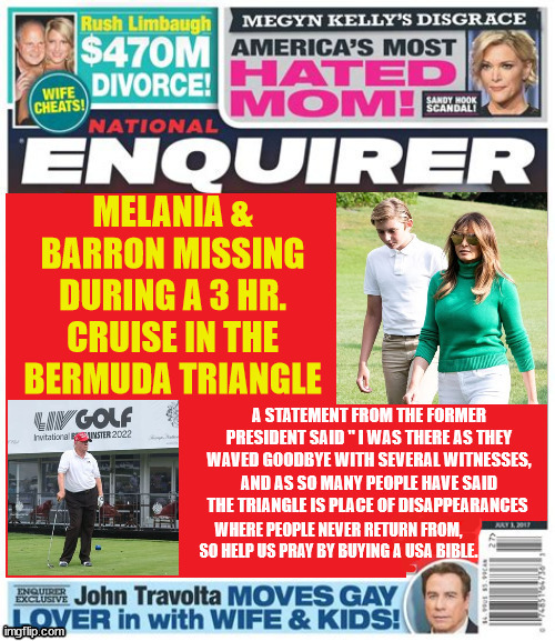 Melania & Barron missing - Imgflip