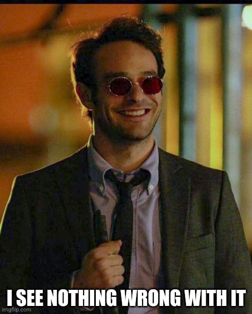 Daredevil Smiling - Imgflip