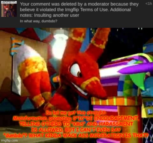 fuck all(and won't you look at that? I'm banned for 8 hours! Totally pristine moderation!) - Imgflip