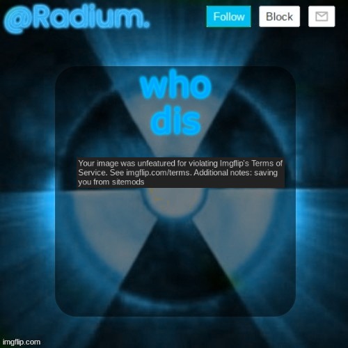 Radium. template but its BLUE - Imgflip