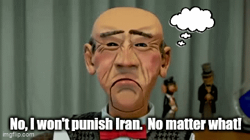 Image tagged in gifs,joe biden,iran,democrats,israel,appeasement - Imgflip