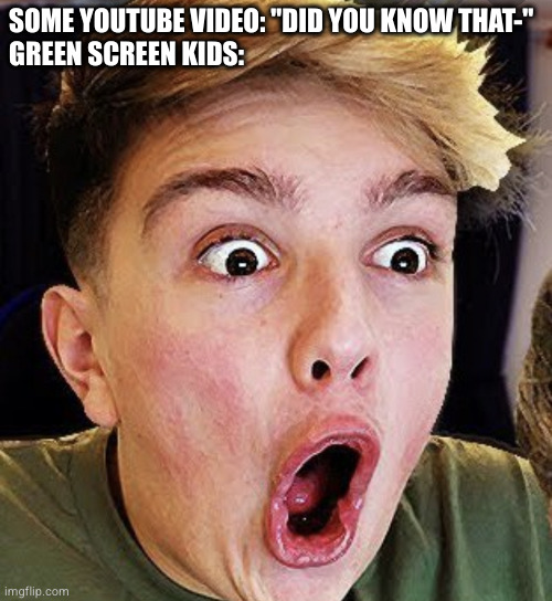 Nobody: Green Screen Kids - Imgflip