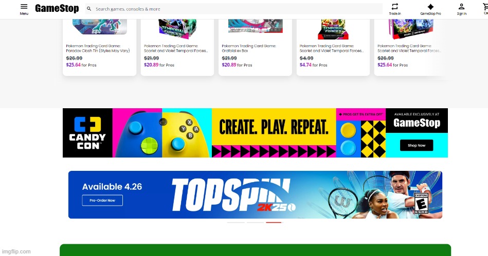 GameStop now has a Candy Con banner on the homepage! It goes to a ...