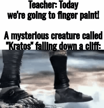 Kratos falling - Imgflip