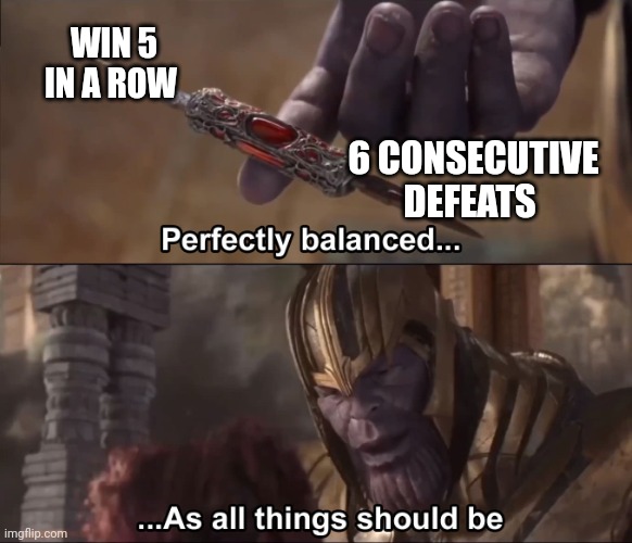 Thanos perfectly balanced as all things should be - Imgflip